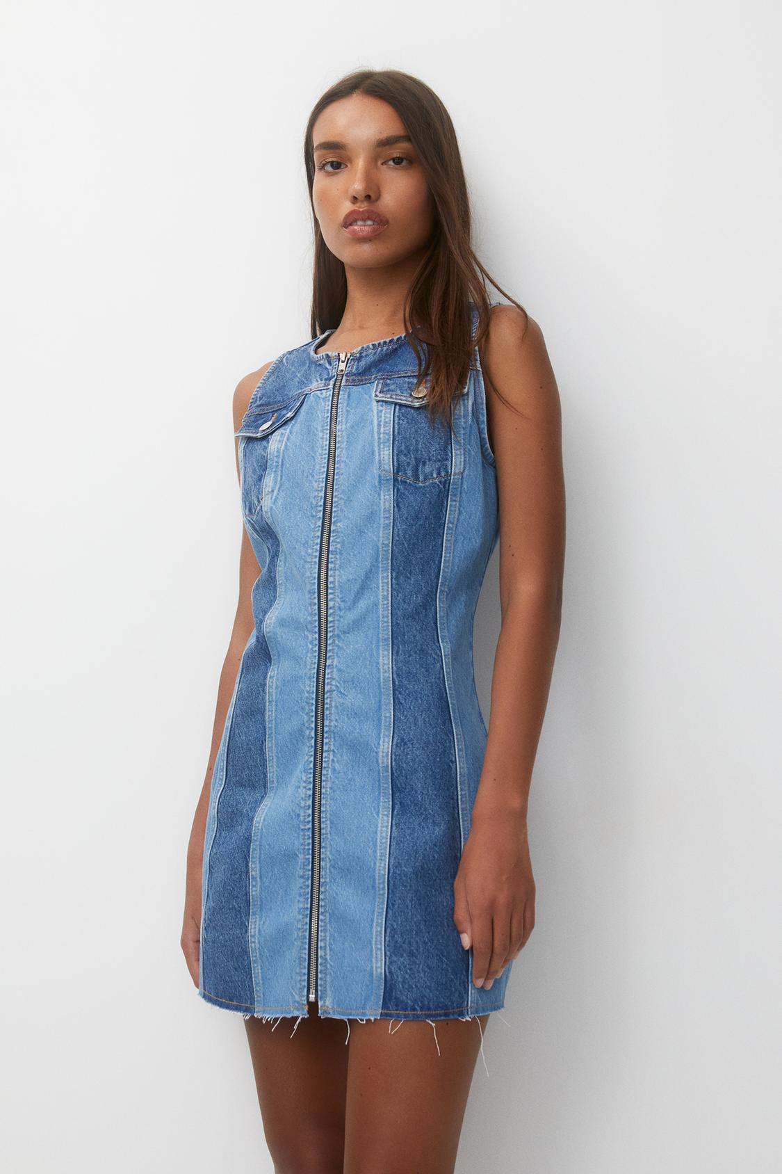 Denim Patchwork Dress