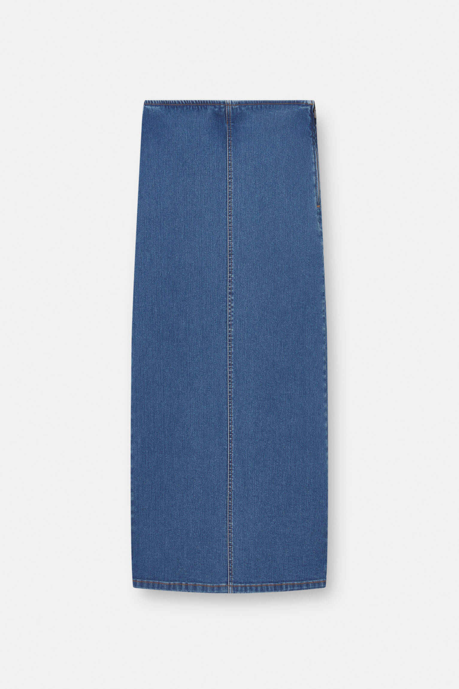 Denim Midi Etek PULL BEAR Denim Midi Etek PULL BEAR