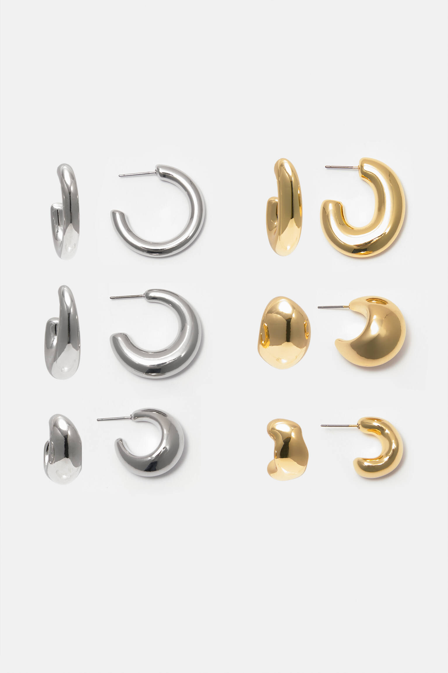 Pack 6 Pares Aretes Gotas Y Aros PULL BEAR Pack 6 Pares Aretes Gotas Y Aros PULL BEAR