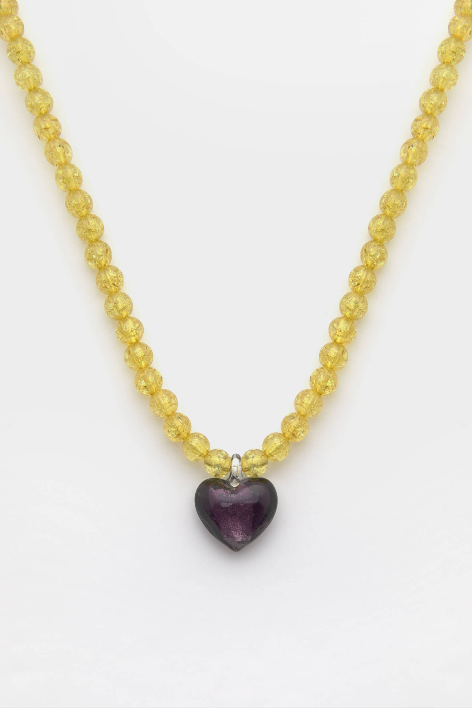 Bead necklace with heart - PULL&BEAR