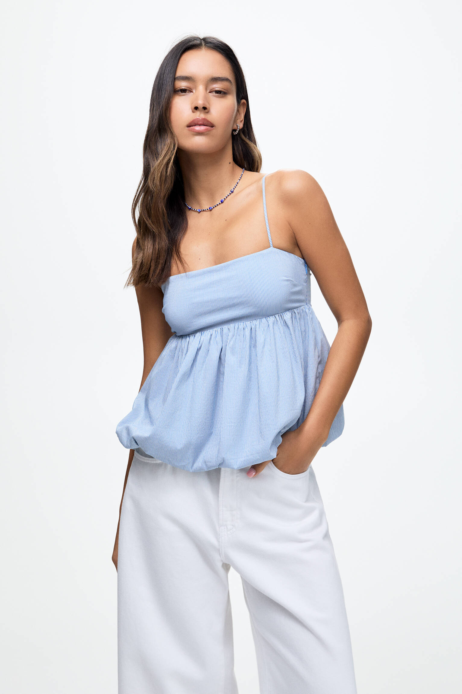 Striped balloon top - PULL&BEAR