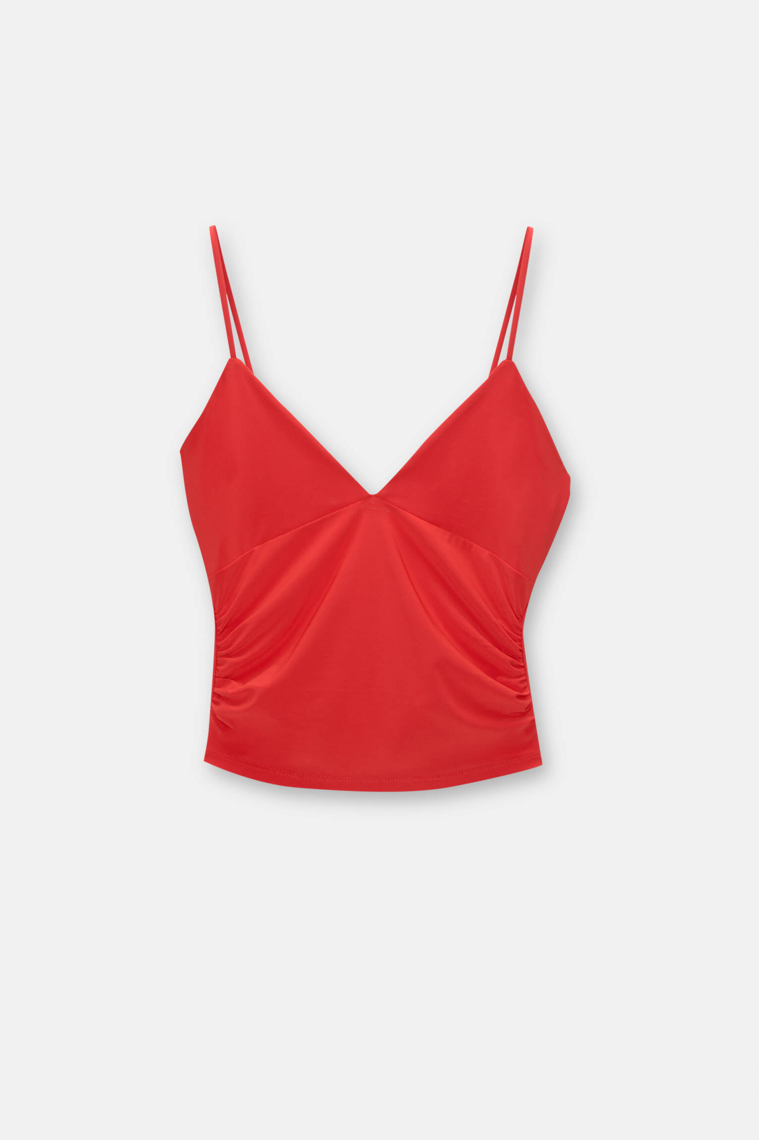 Gathered strappy top - PULL&BEAR