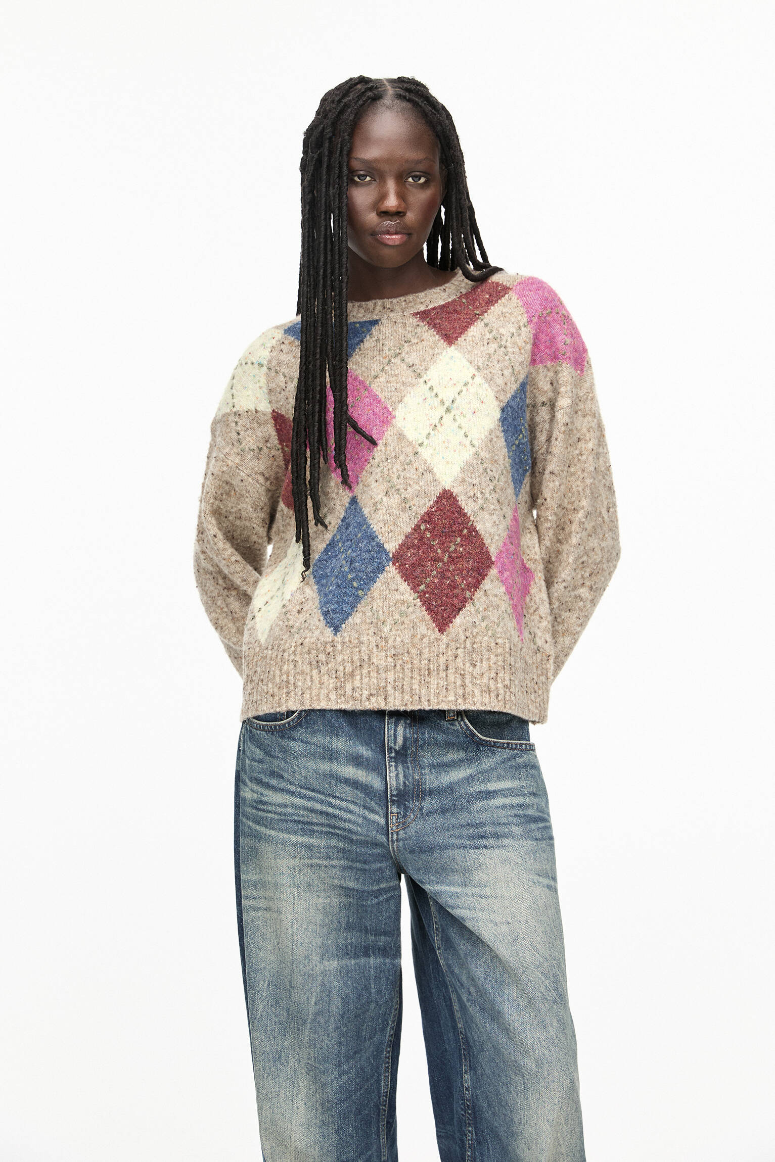 Diamond pattern sweater - PULL&BEAR