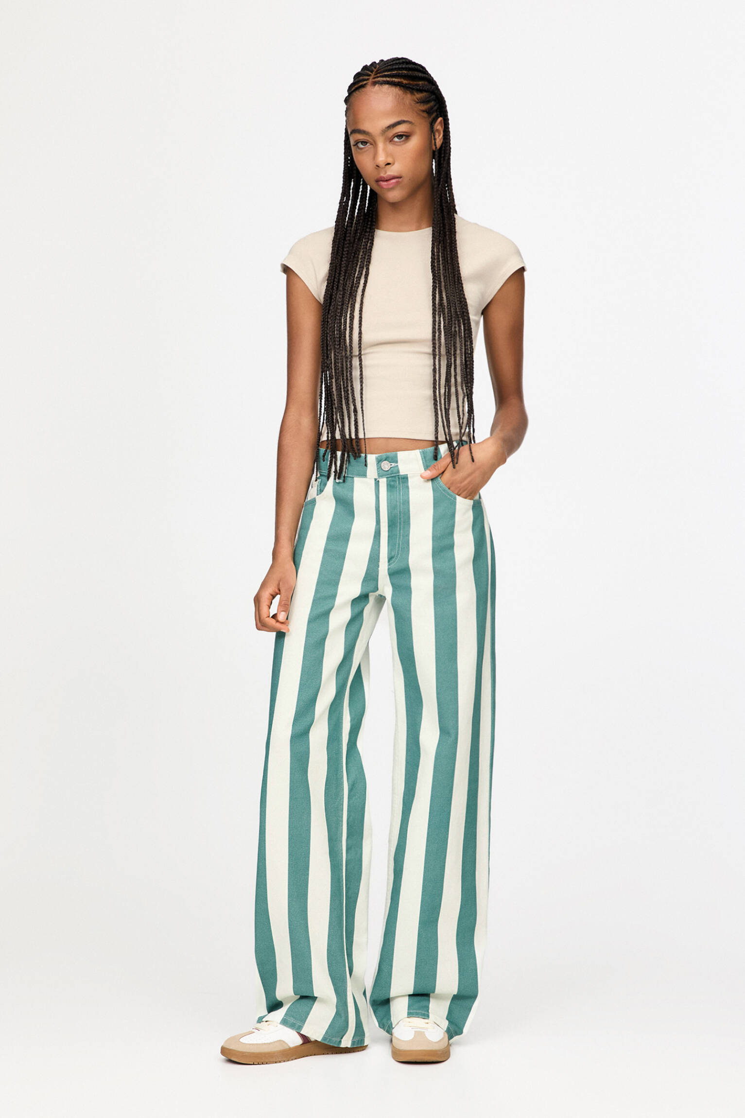 Pantal n Rayas Anchas PULL BEAR Pantal n Rayas Anchas PULL BEAR