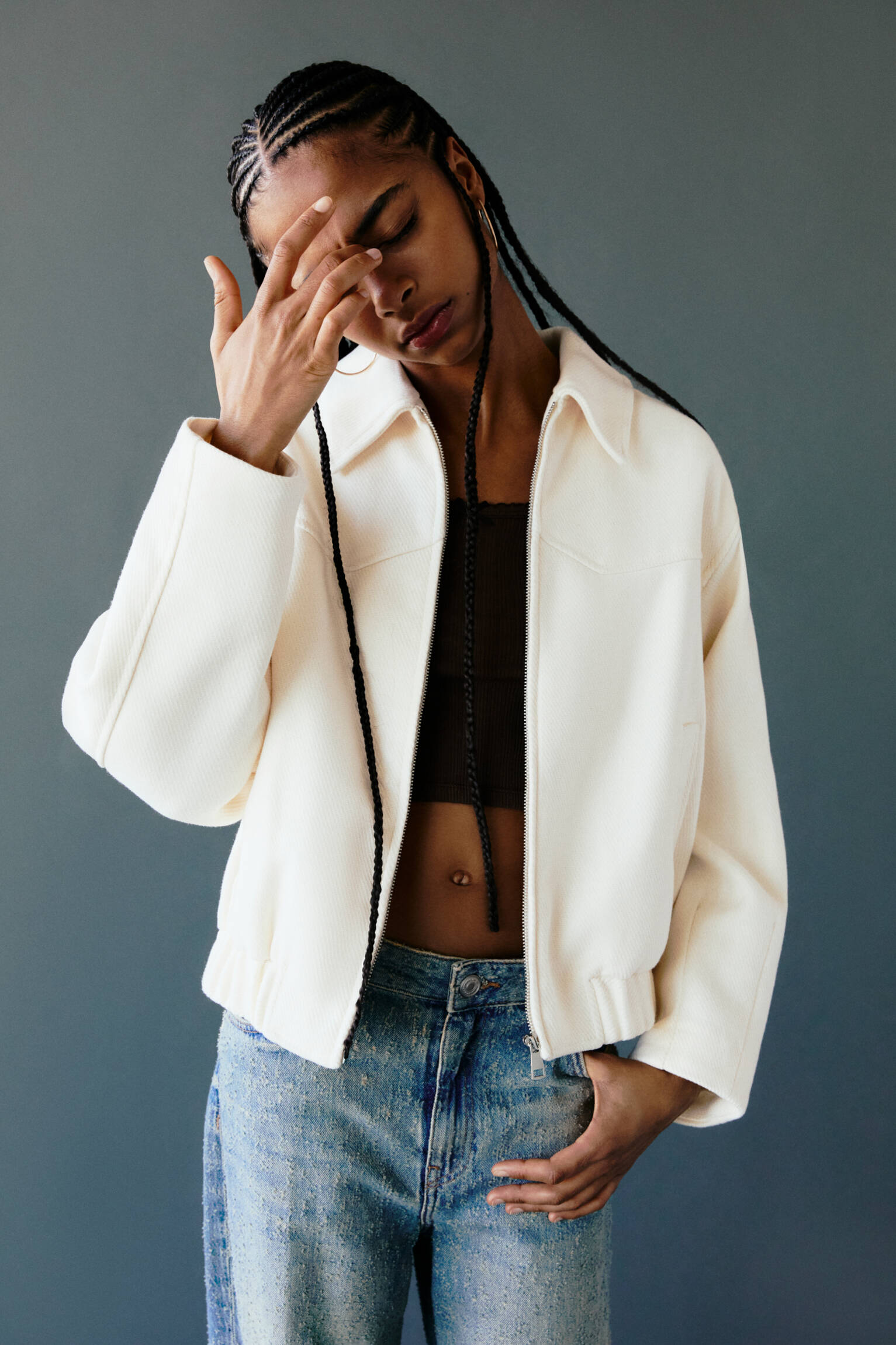 Felt texture jacket - PULL&BEAR