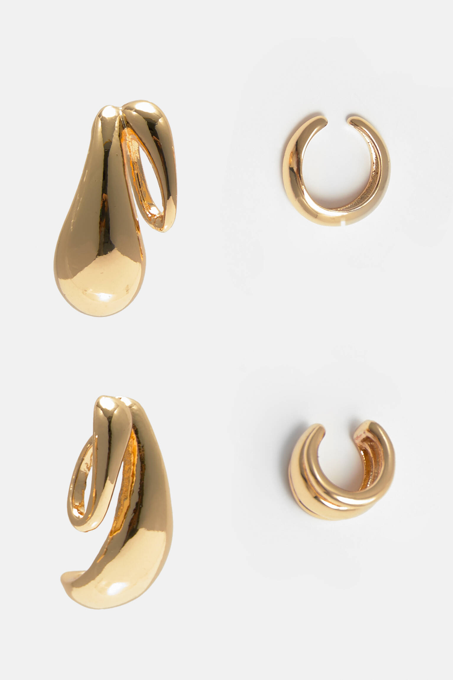 Ear cuff ve damla küpe seti - PULL&BEAR