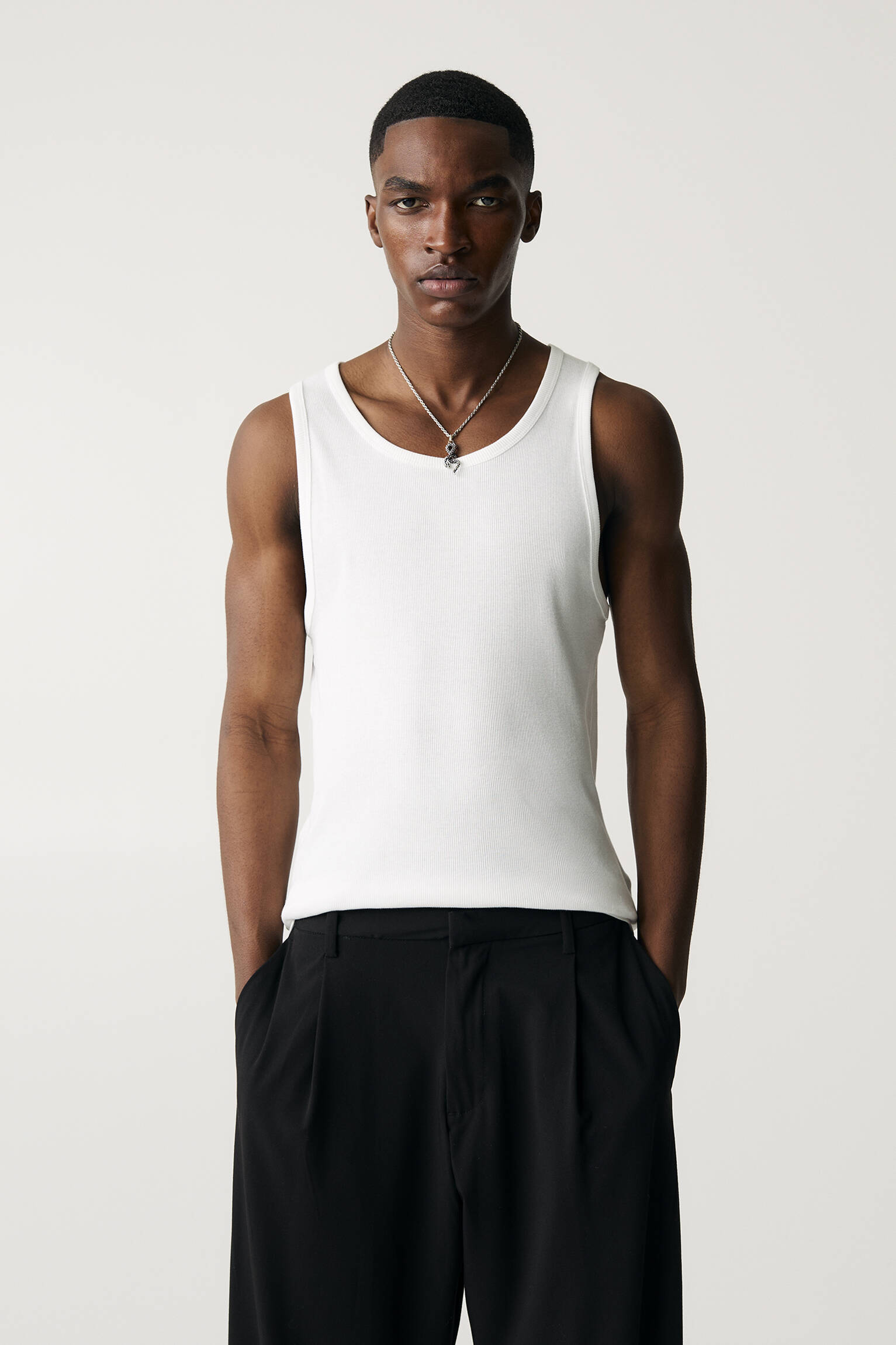 Ribbed vest top - PULL&BEAR