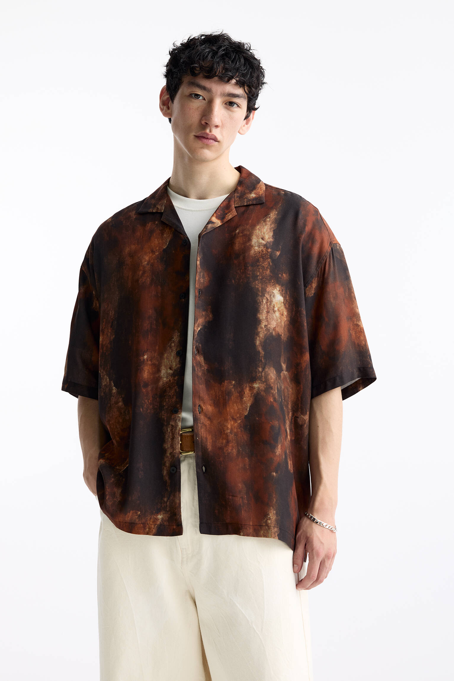 Tie-dye short sleeve shirt - PULL&BEAR