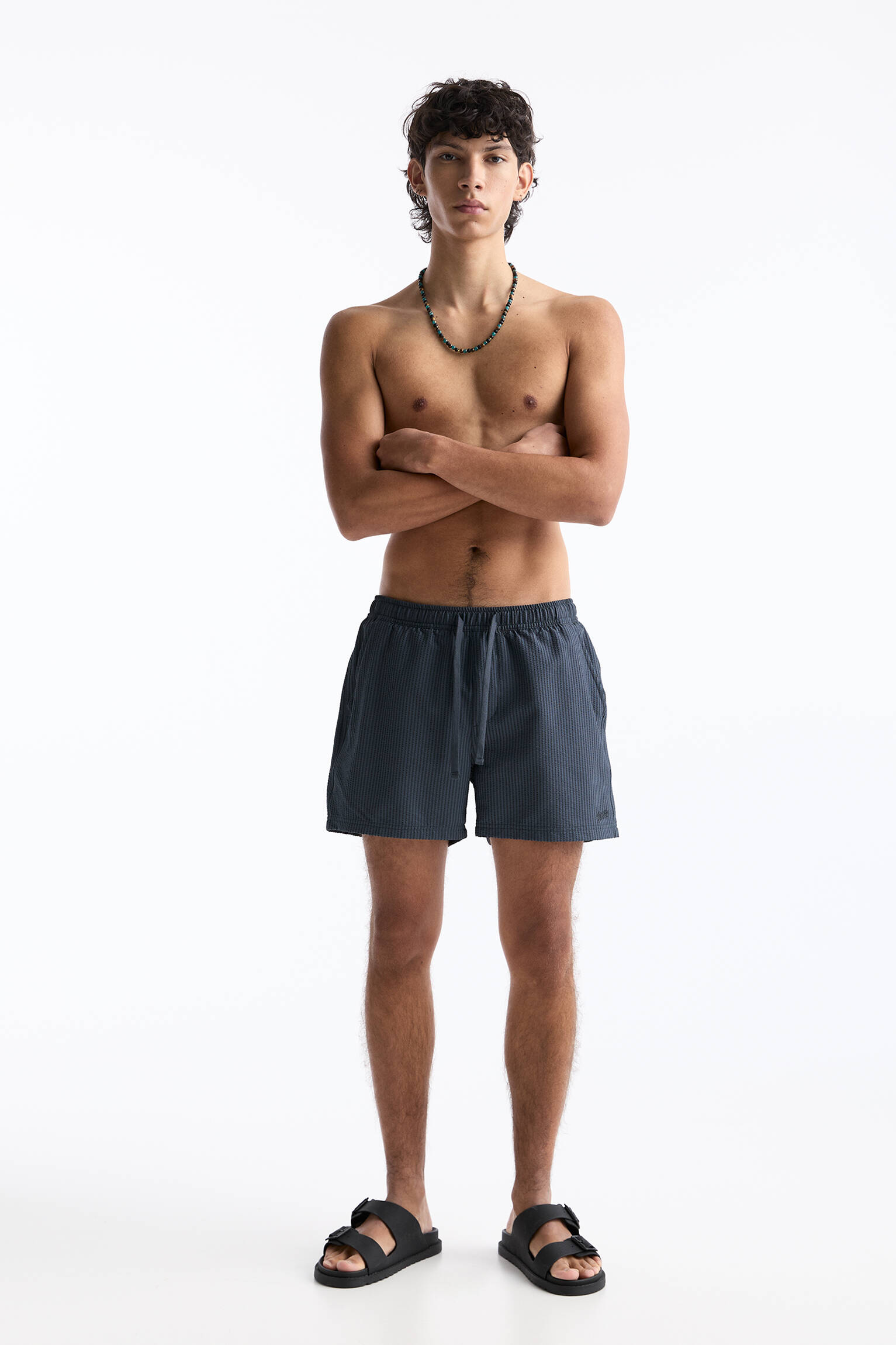 2-pack of striped STWD swim shorts - PULL&BEAR