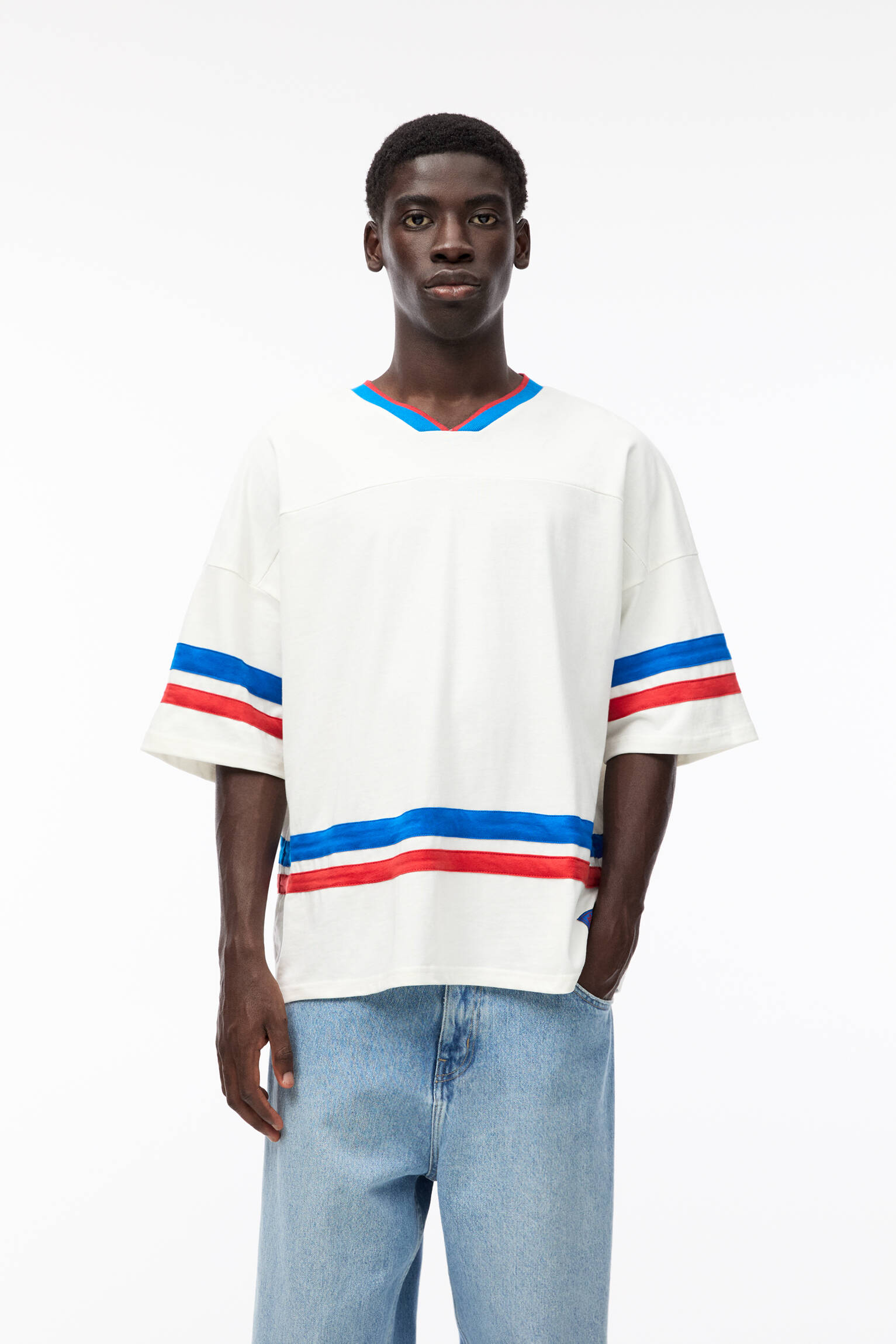 Oversized STWD sports T-shirt with lines - PULL&BEAR