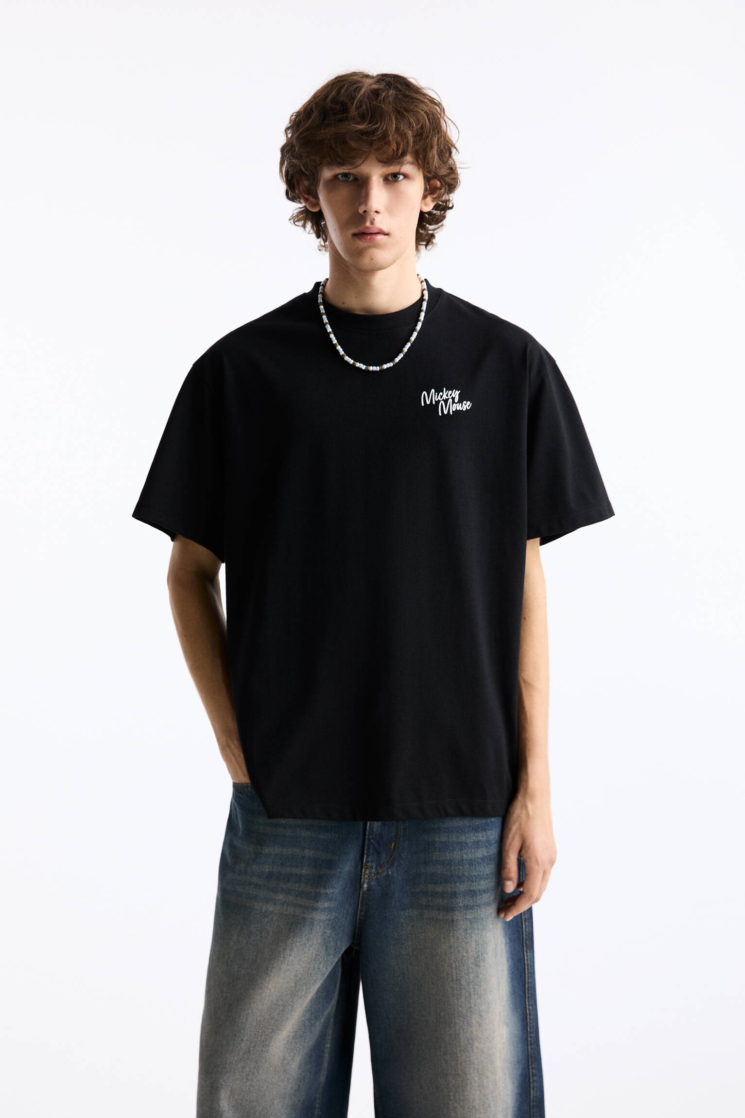 Samarreta negra Mickey Mouse - PULL&BEAR
