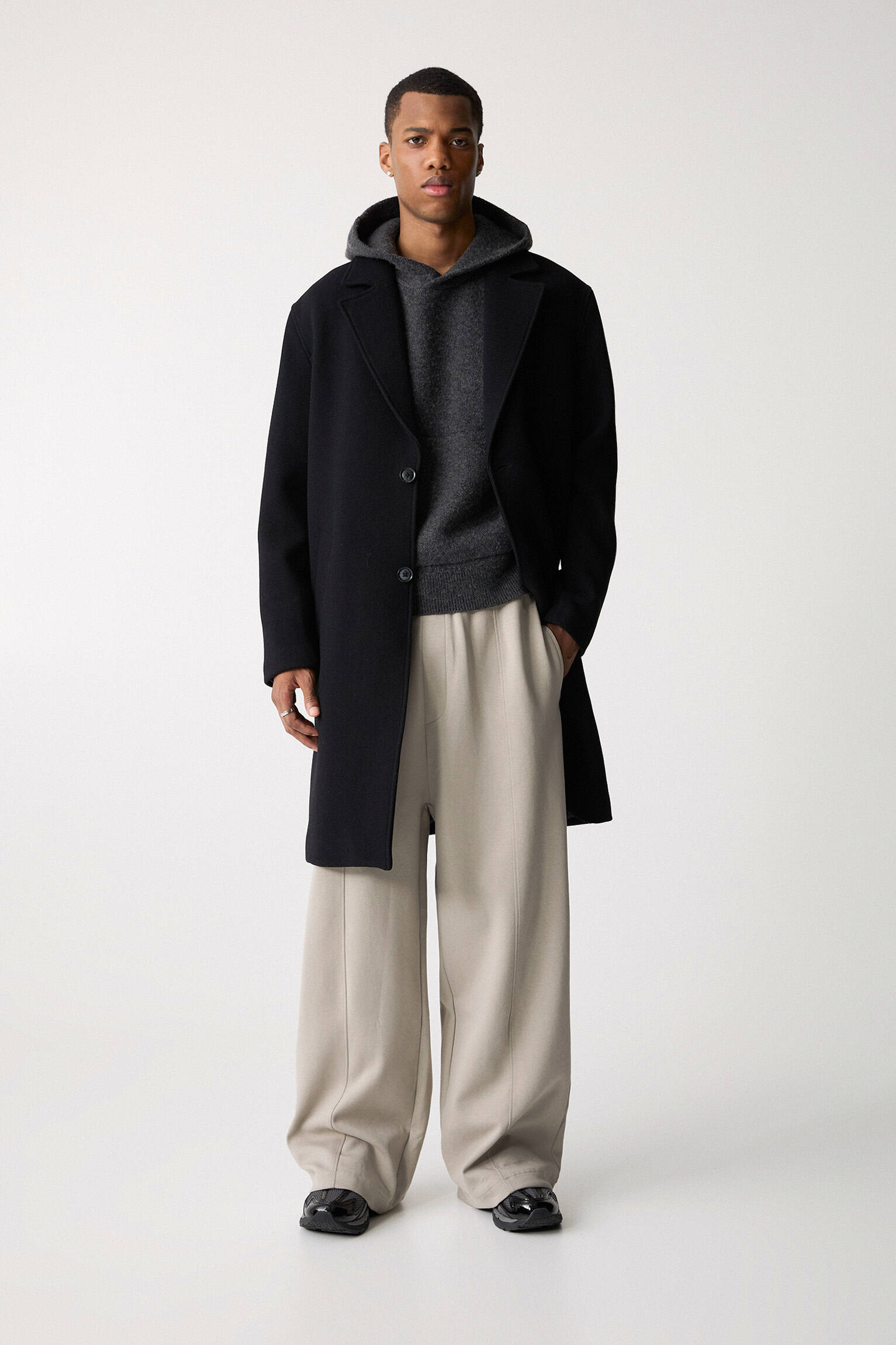 Wool blend coat - PULL&BEAR