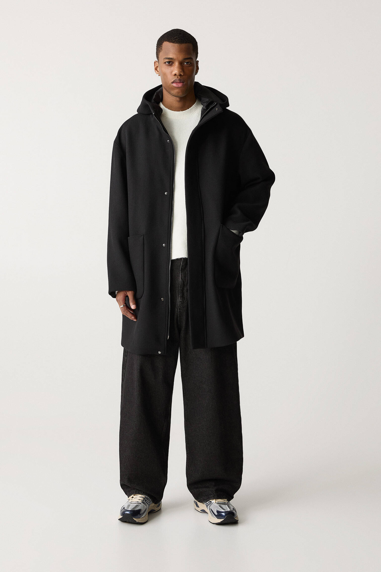 Felt texture parka - PULL&BEAR