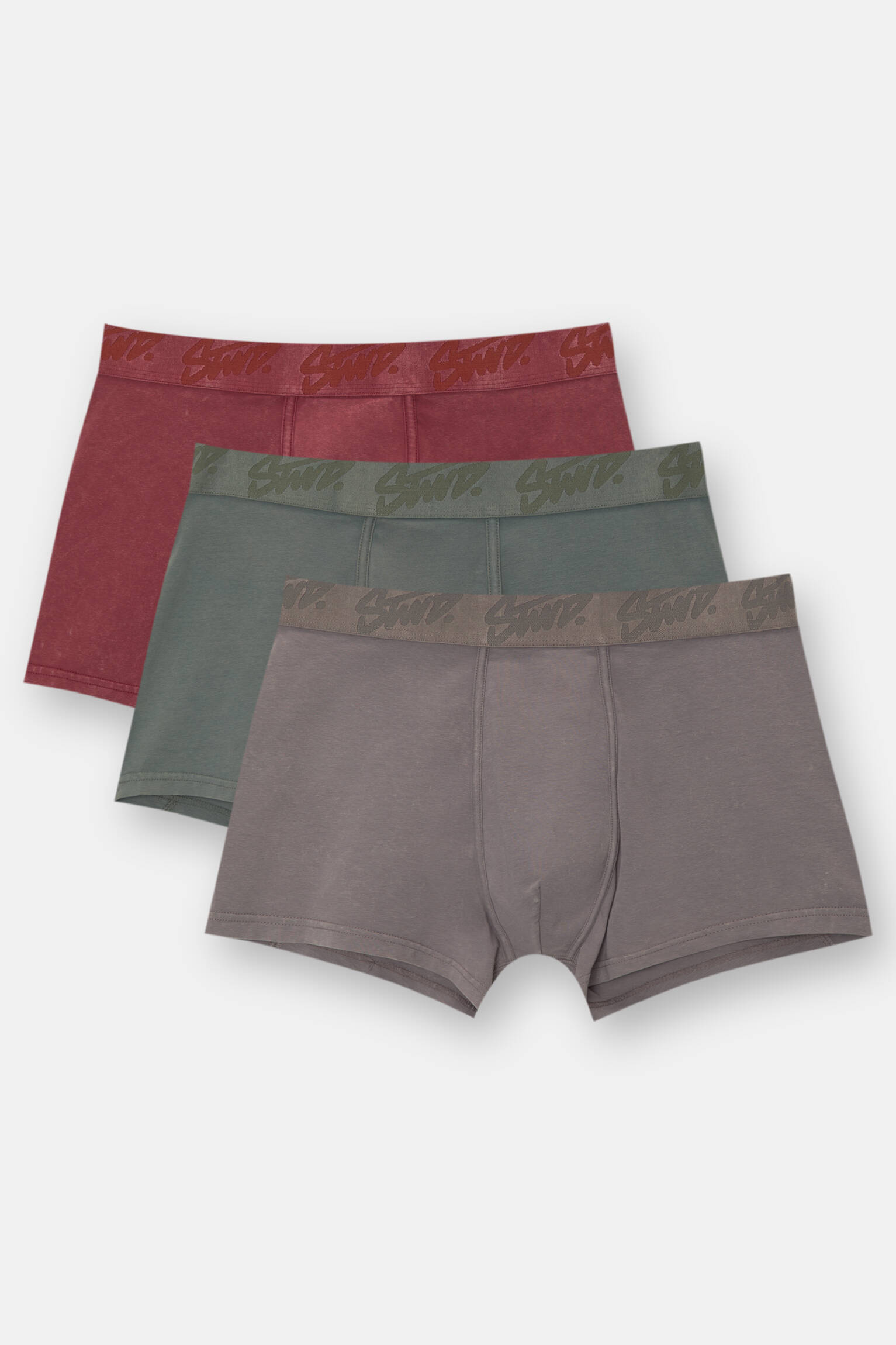 Pack of 3 plain boxers - PULL&BEAR