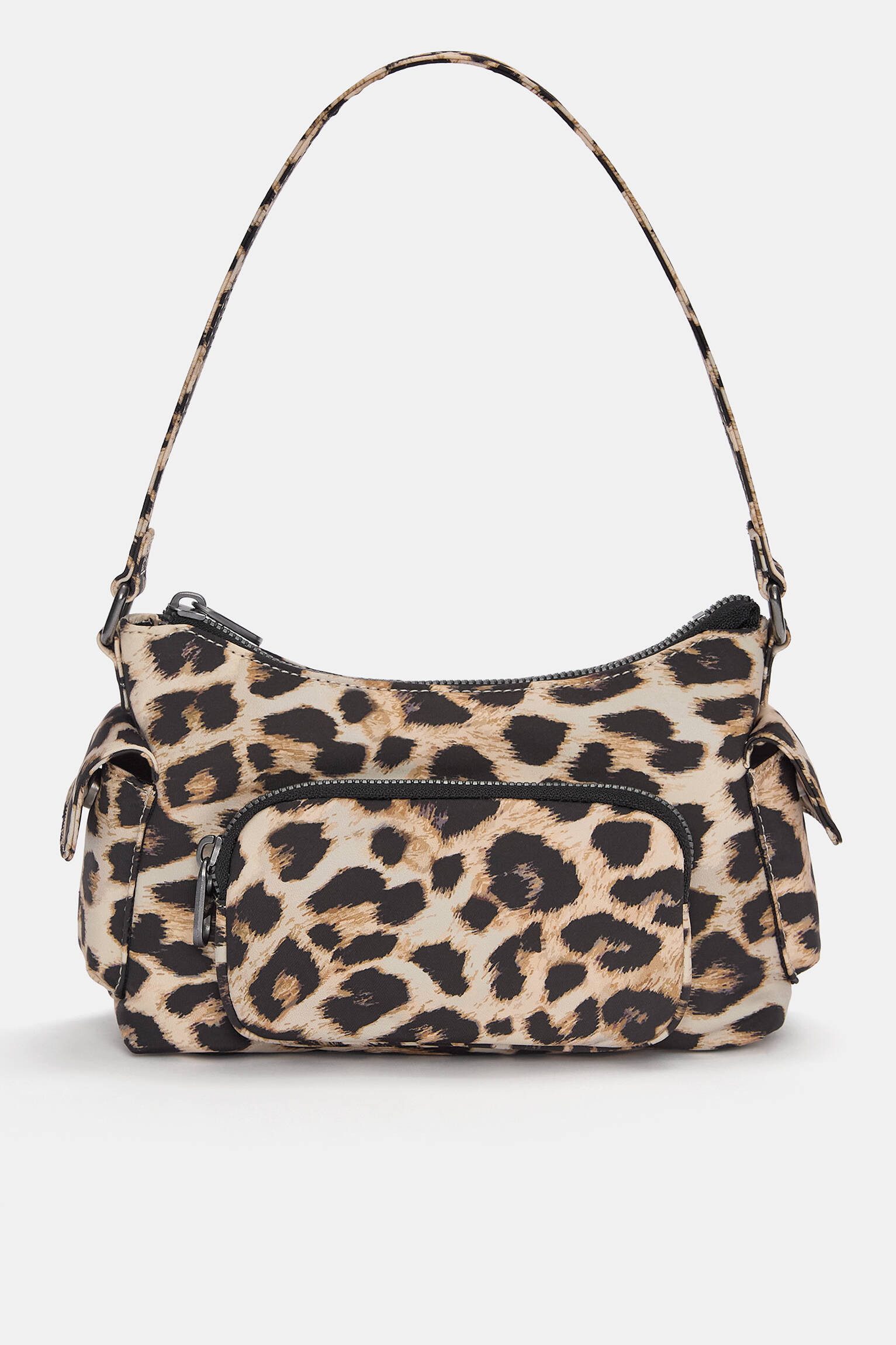 Nylon leopard print shoulder bag - PULL&BEAR
