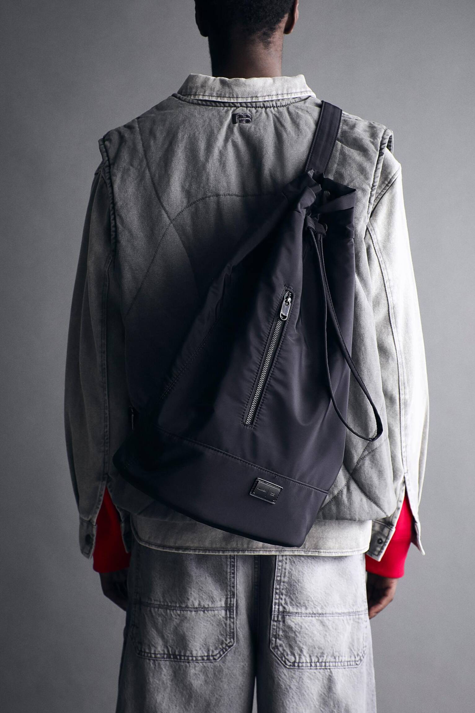 Nylon-effect bucket backpack - PULL&BEAR