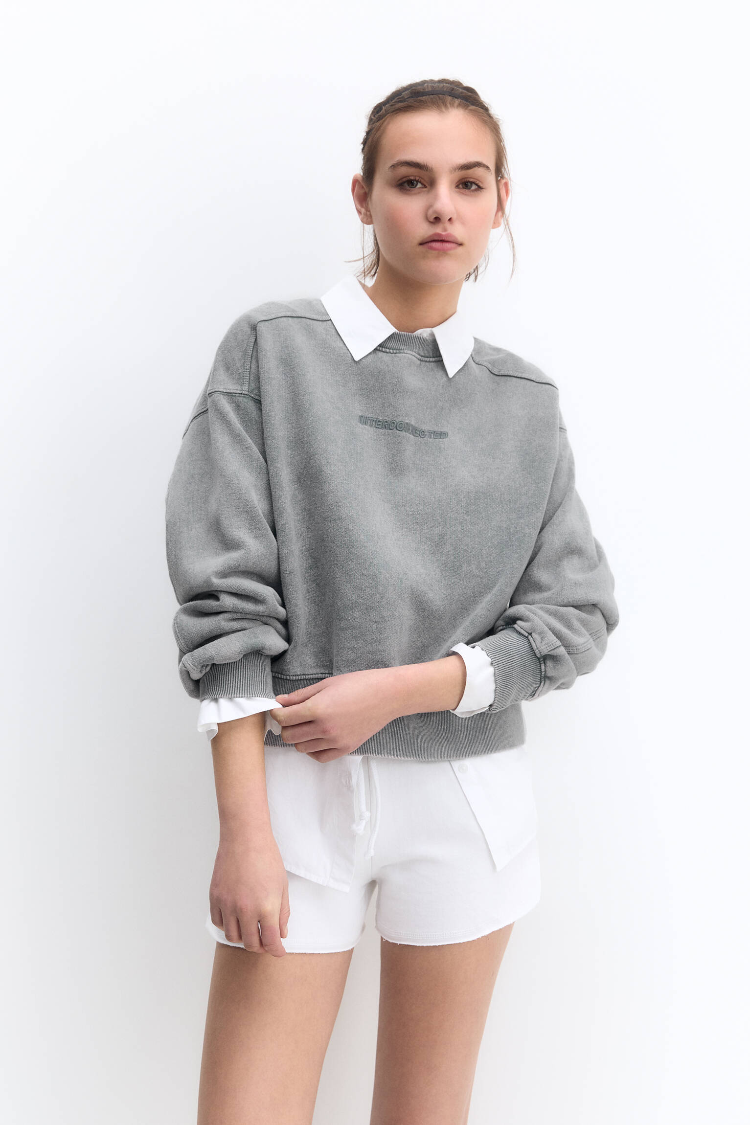 Sweatshirt im Washed-Look - PULL&BEAR