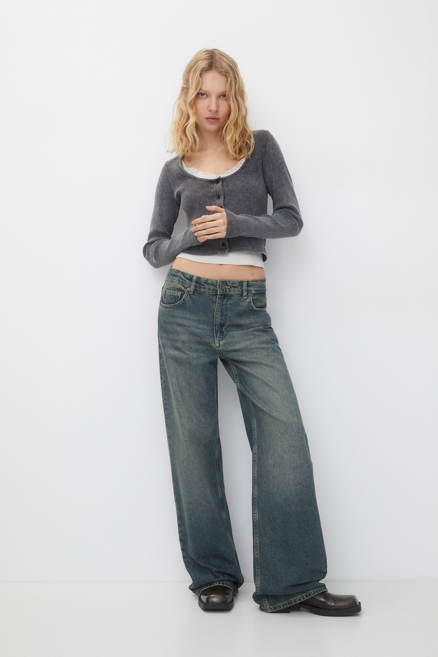 Rectos - Jeans - Ropa - Mujer - PULL&BEAR Colombia