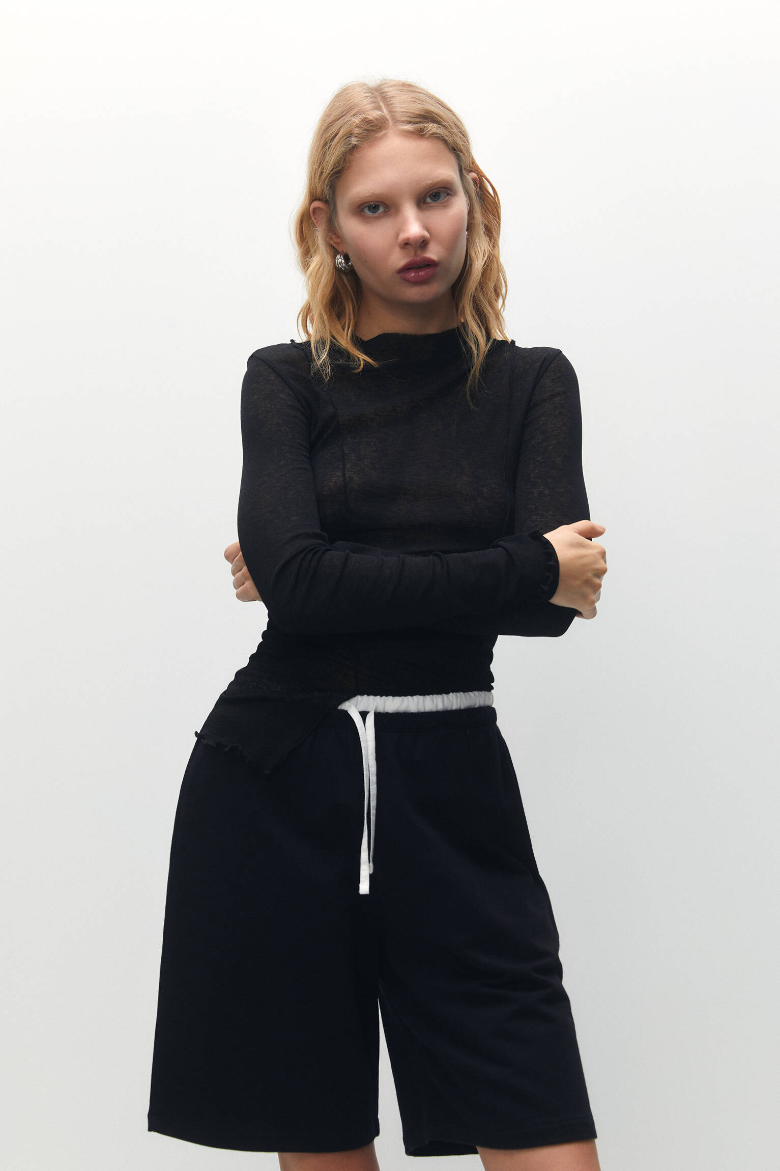Jogger Bermuda shorts with a boxer-style waistband - PULL&BEAR