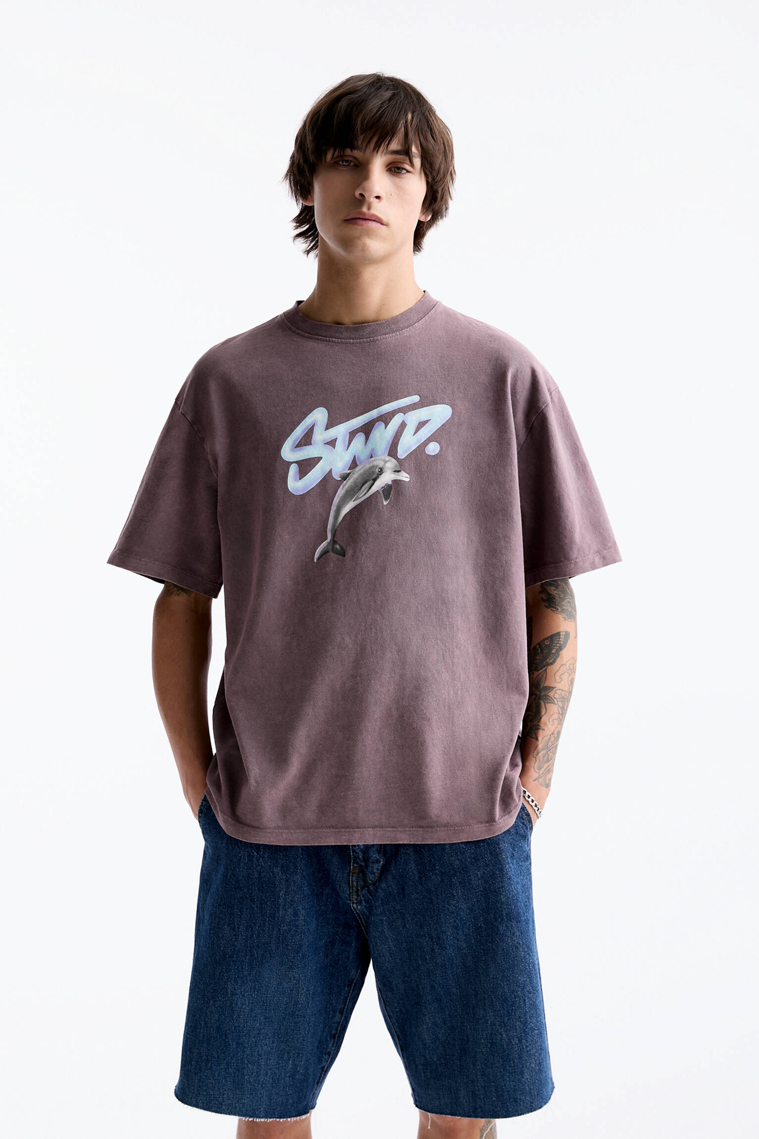 Washed STWD dolphin T-shirt - PULL&BEAR