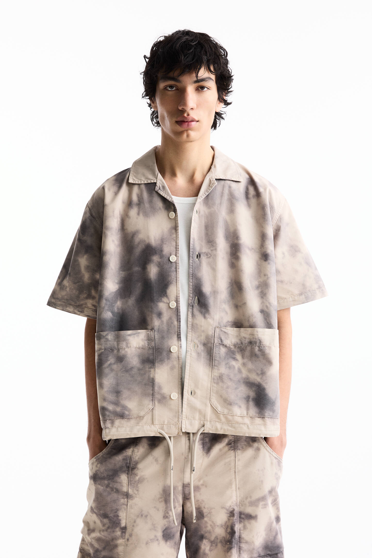 Tie-dye short sleeve shirt - PULL&BEAR