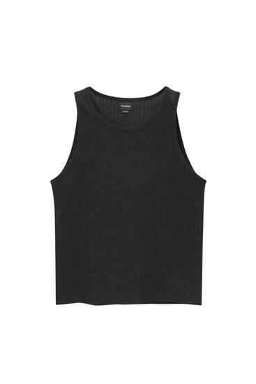 Ribbed knit tank top - PULL&BEAR