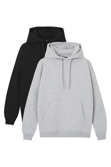 Pack of 2 basic hoodies - PULL&BEAR