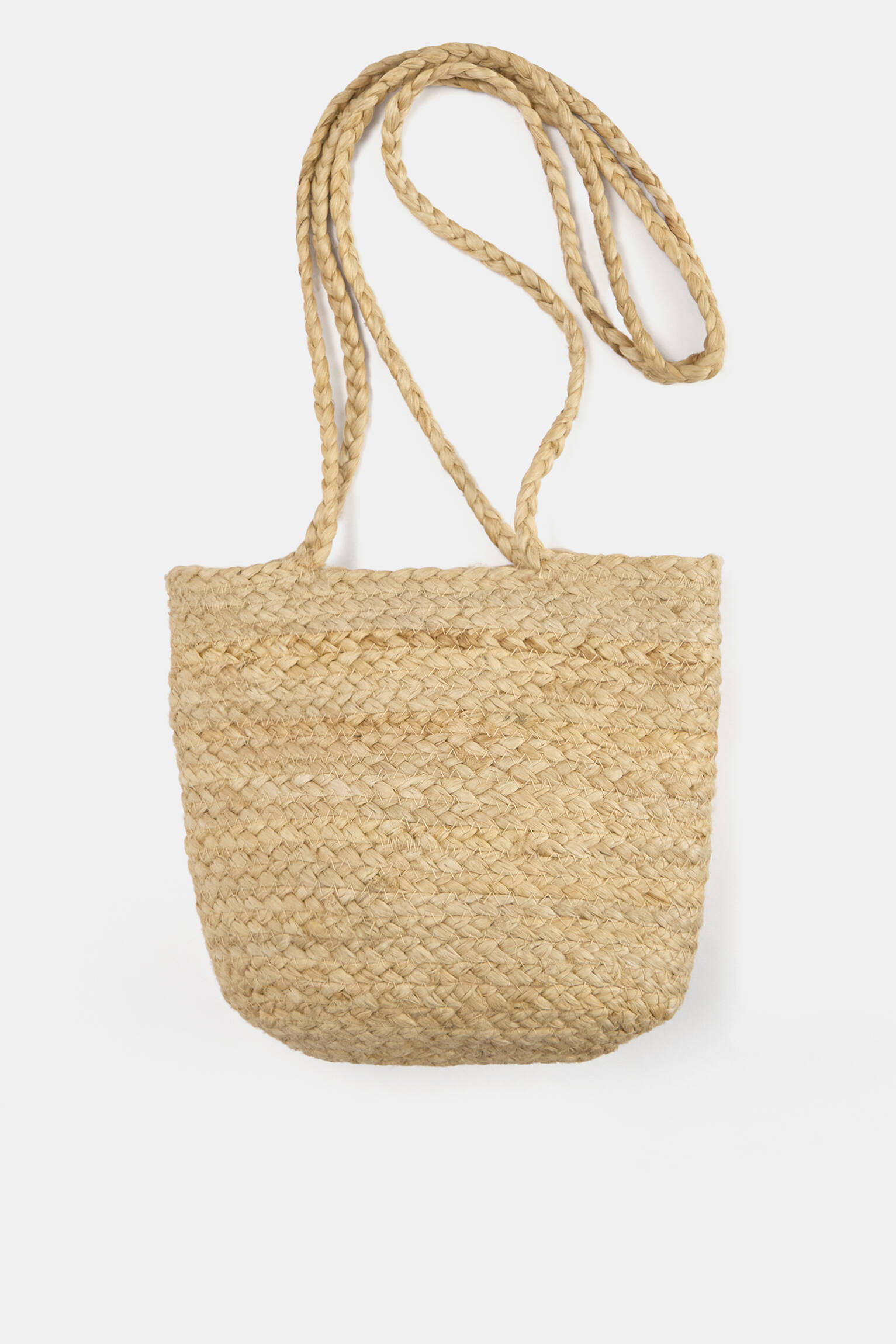 Mini jute straw bag - pull&bear