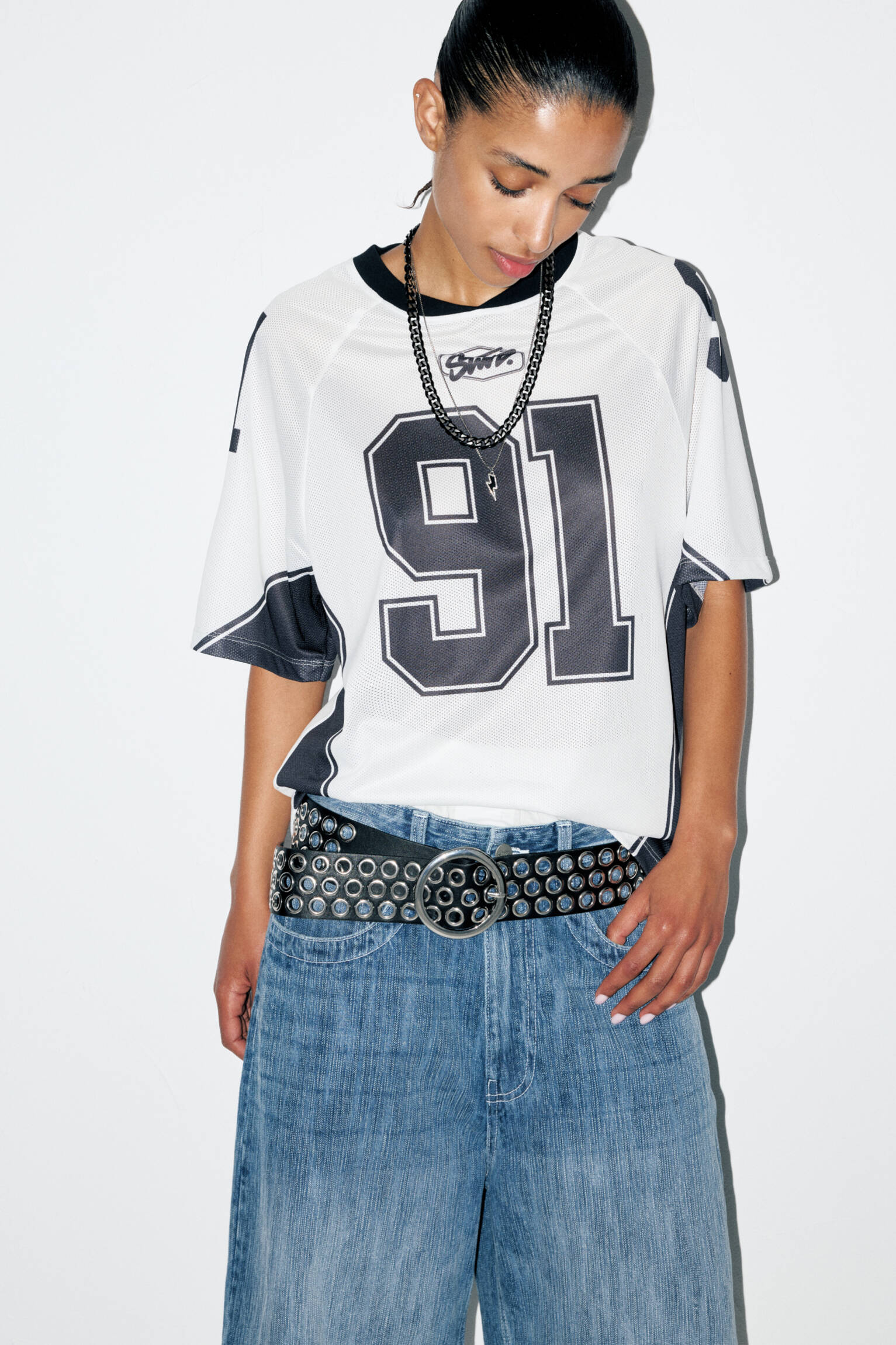 STWD 91 football T-shirt - pull&bear