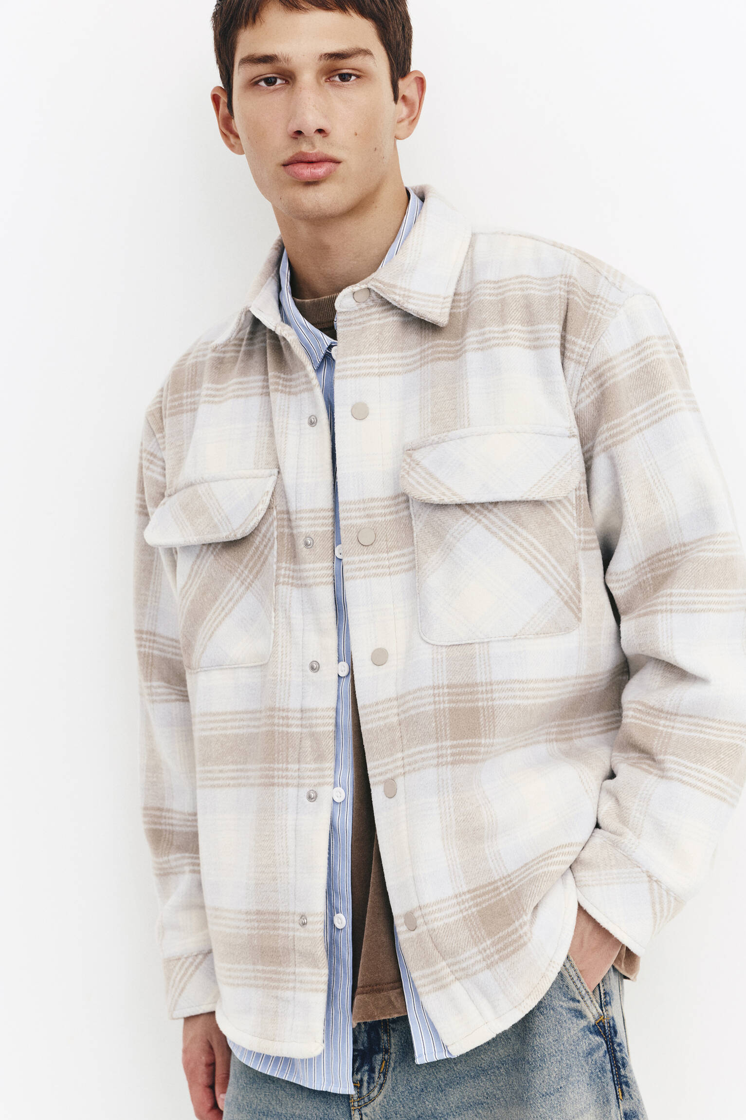 Check overshirt - pull&bear