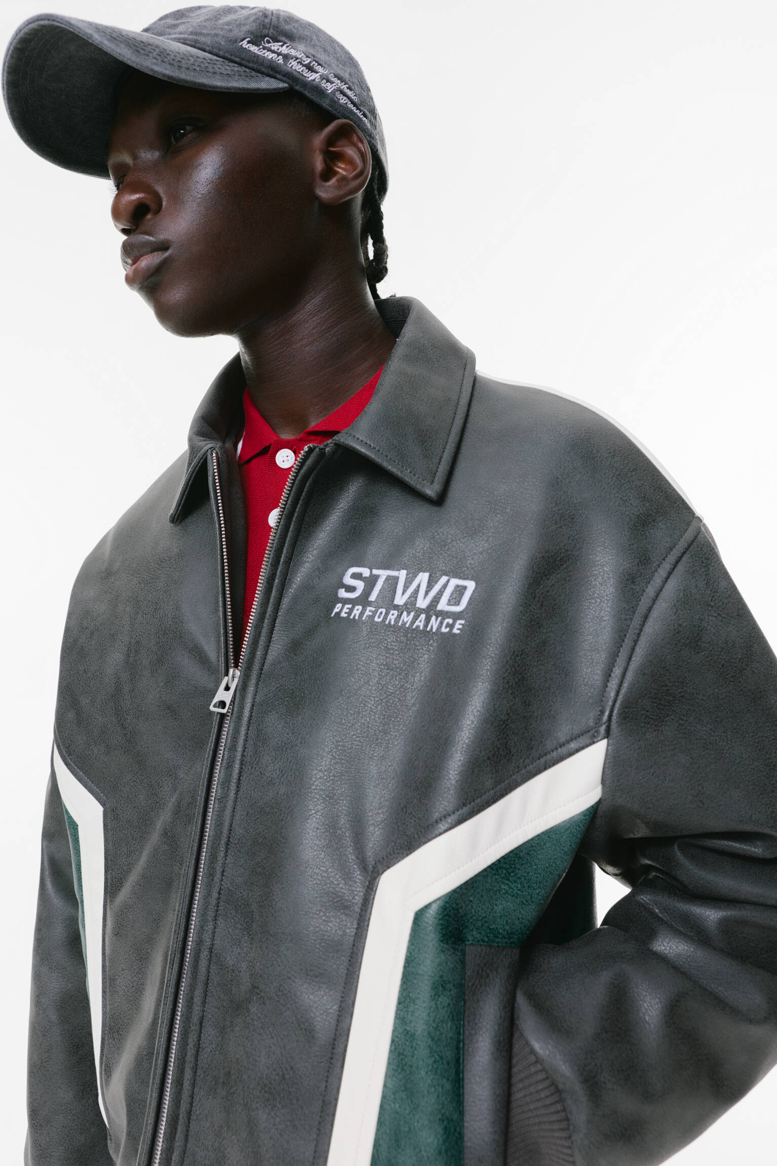 STWD boxy leather effect jacket - pull&bear