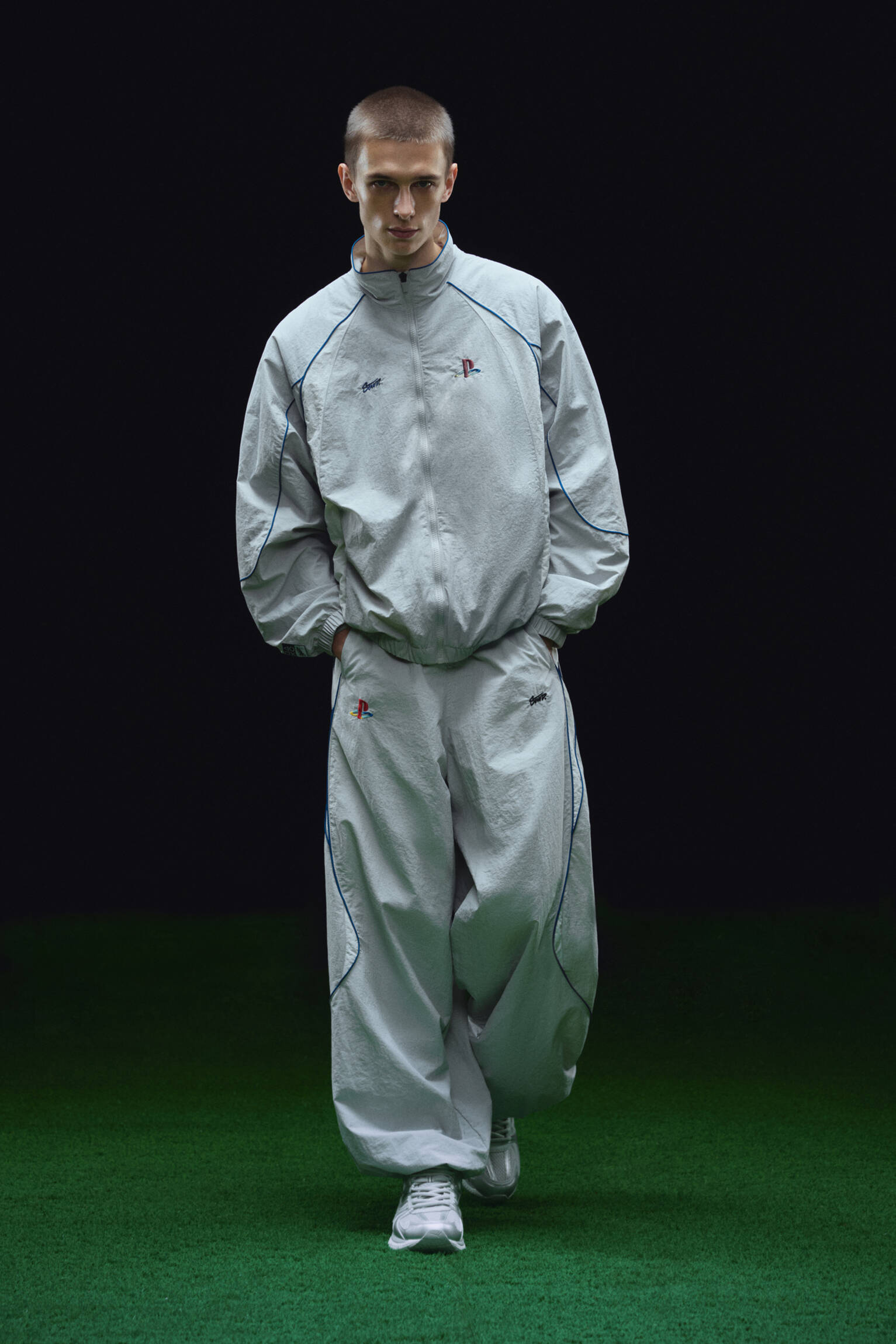 PlayStation x STWD color block jacket - pull&bear