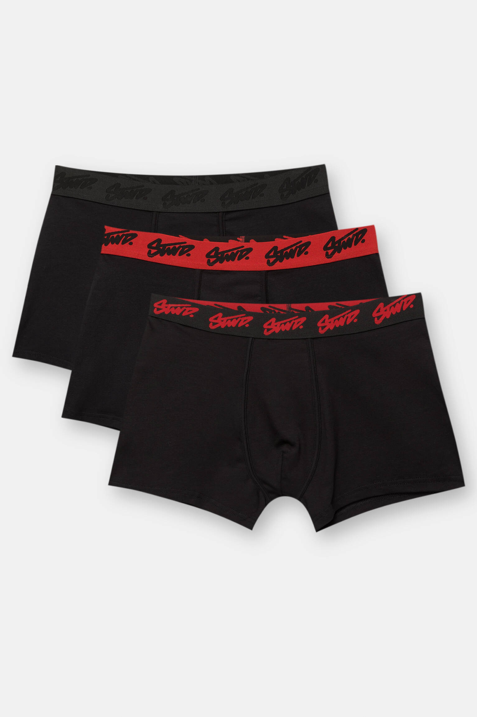Pack 3 boxers negros logo STWD - PULL&BEAR