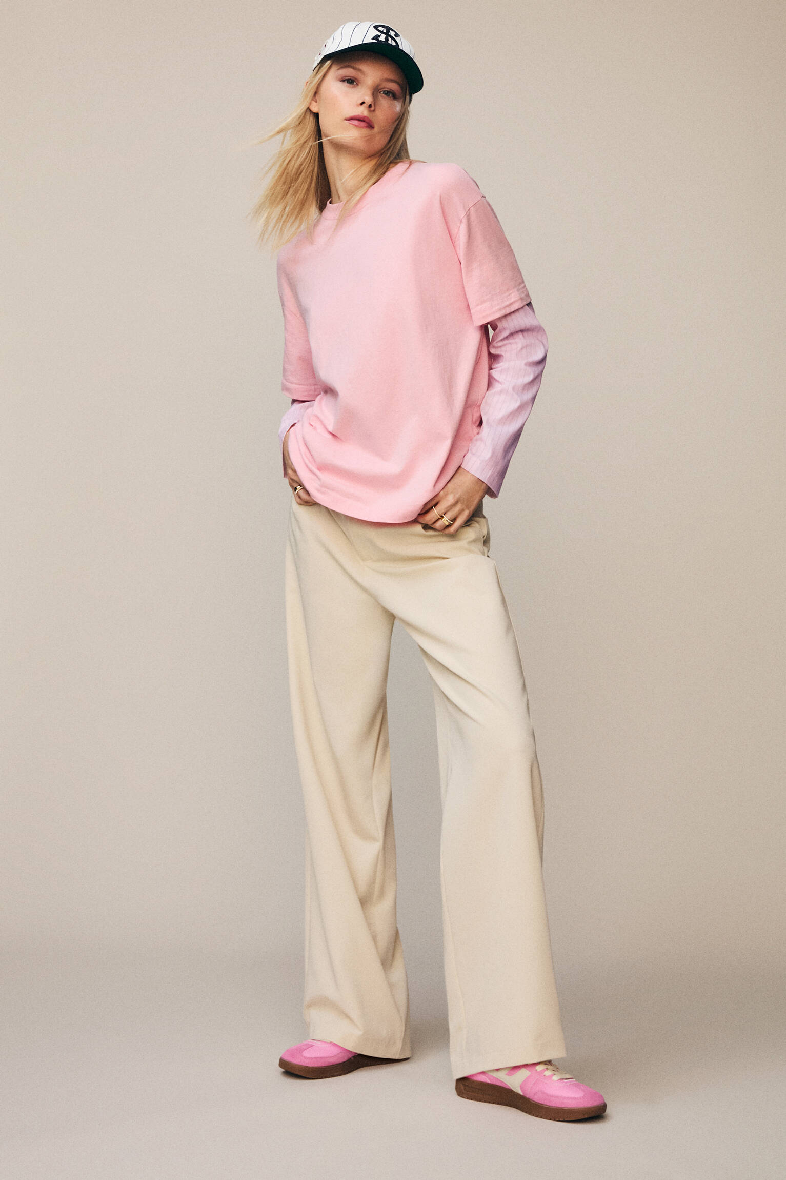 Oversize double sleeve T-shirt - PULL&BEAR