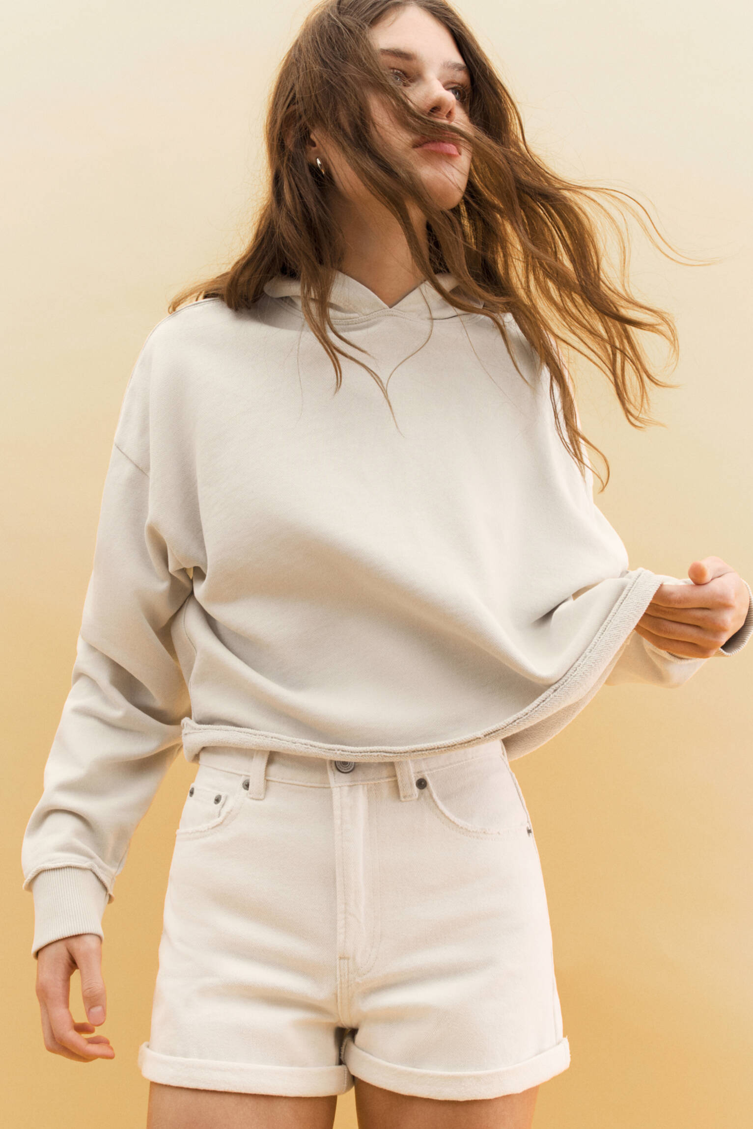 Denim turn-up mom shorts - PULL&BEAR