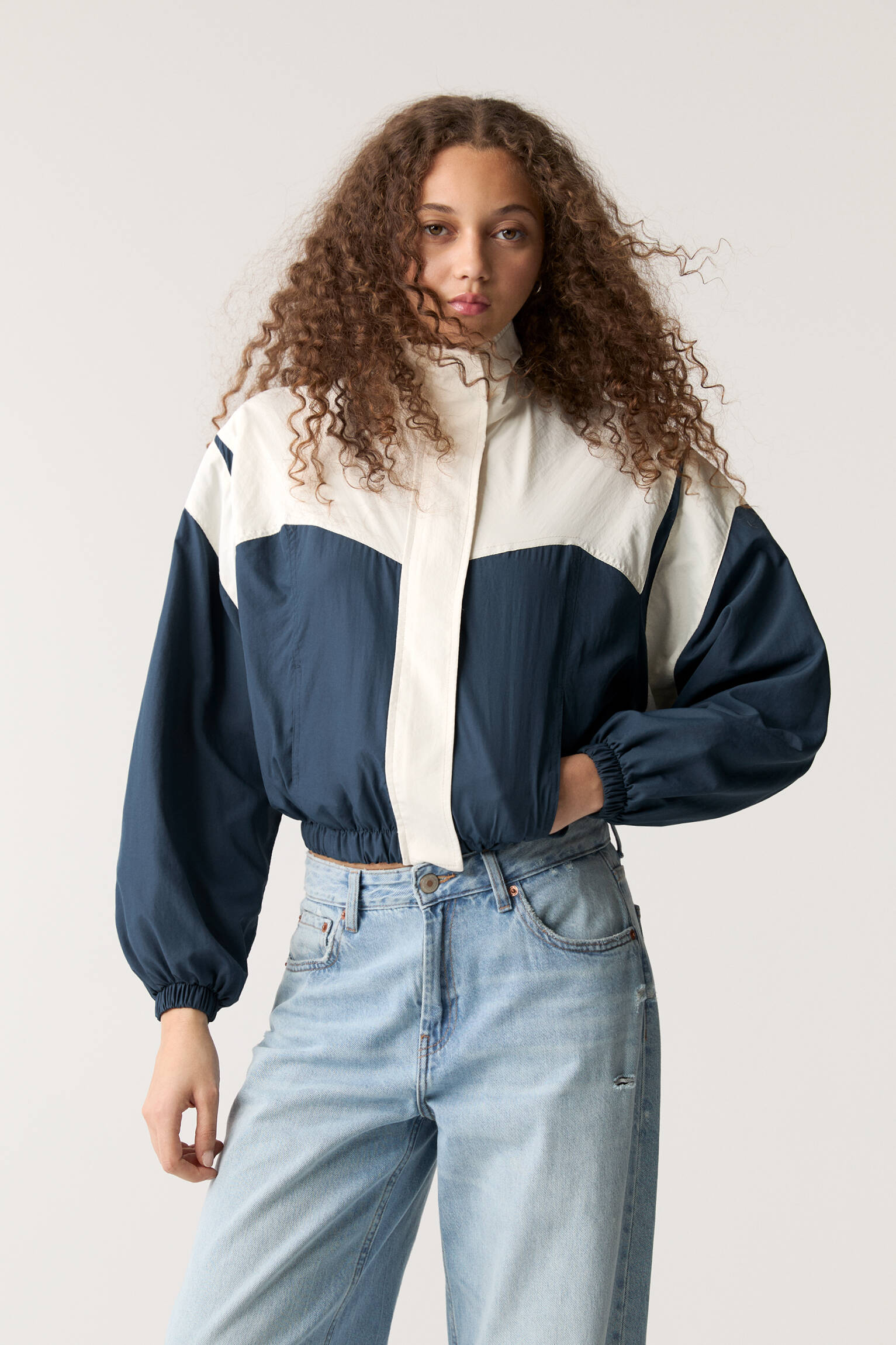 Panelled tracksuit jacket - PULL&BEAR