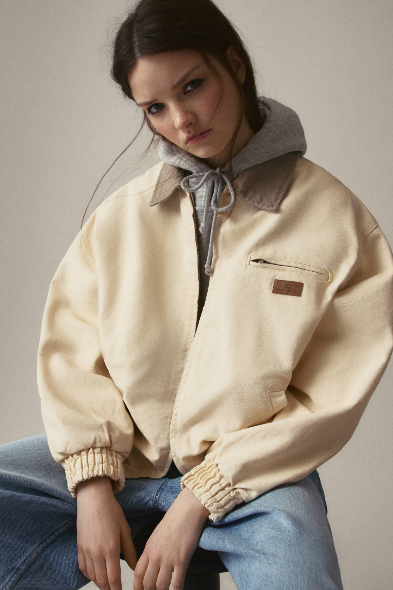 Canvas worker jacket - PULL&BEAR