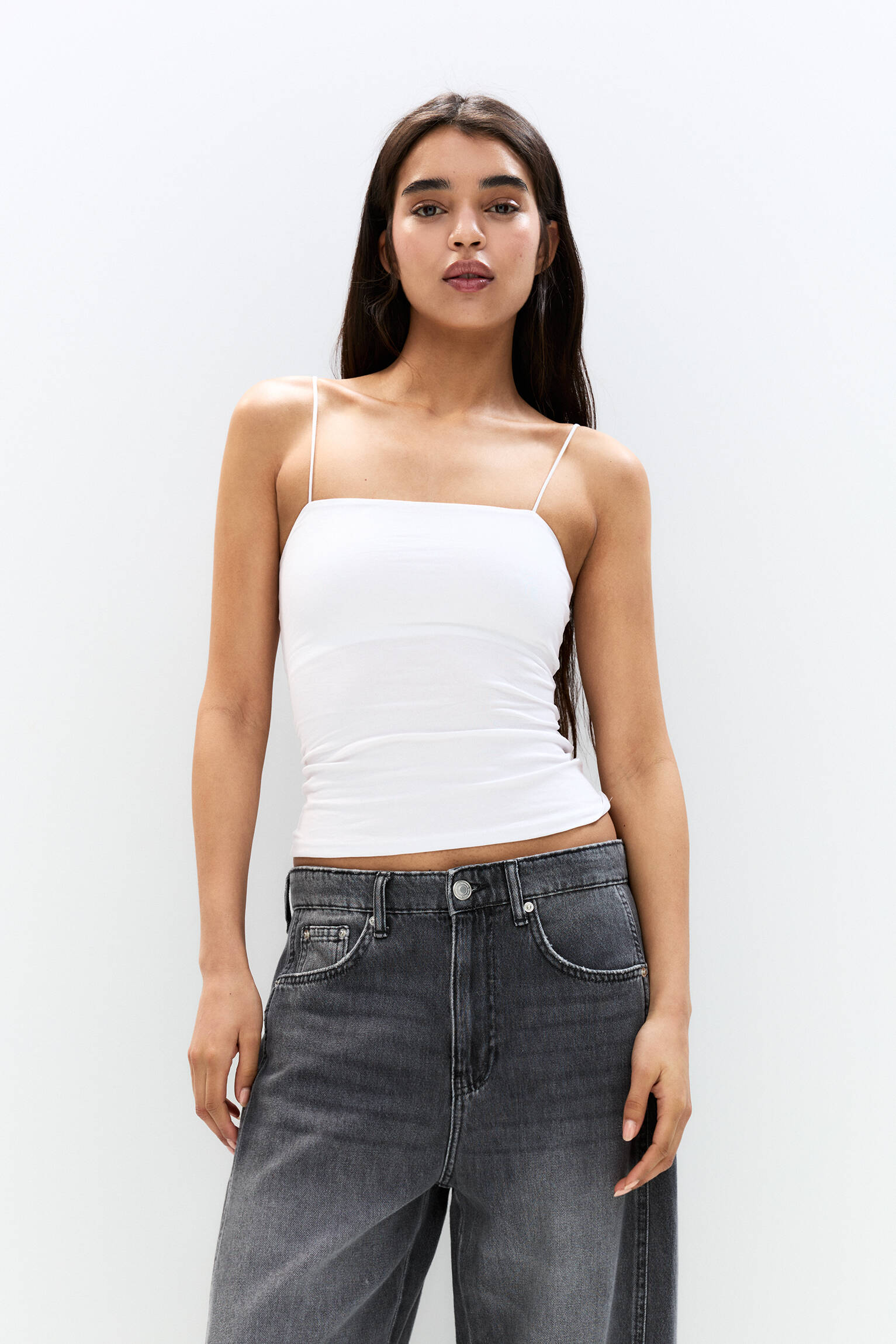 Strappy straight-cut top - PULL&BEAR