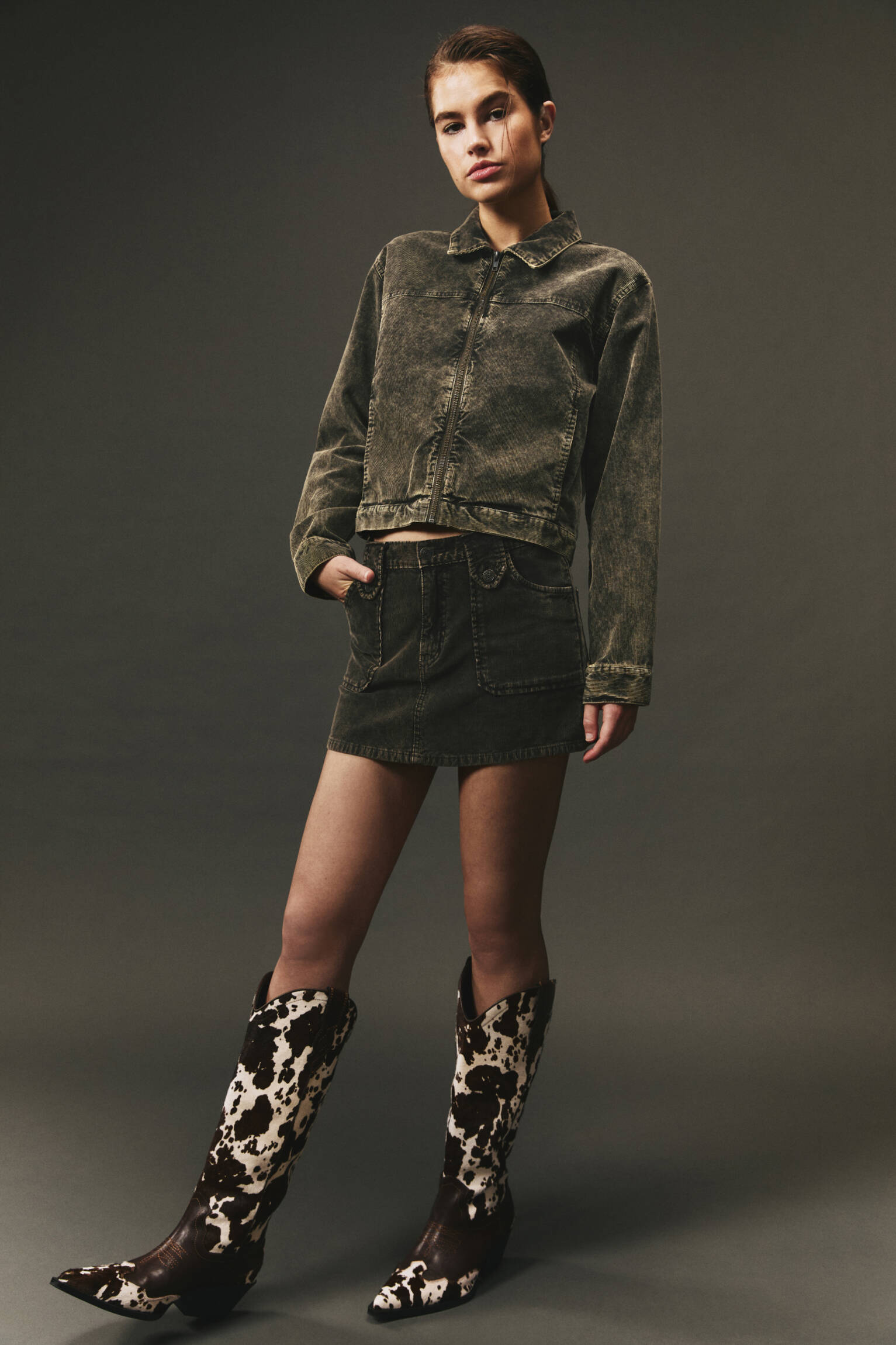 Botas cowboy animal print piel - PULL&BEAR