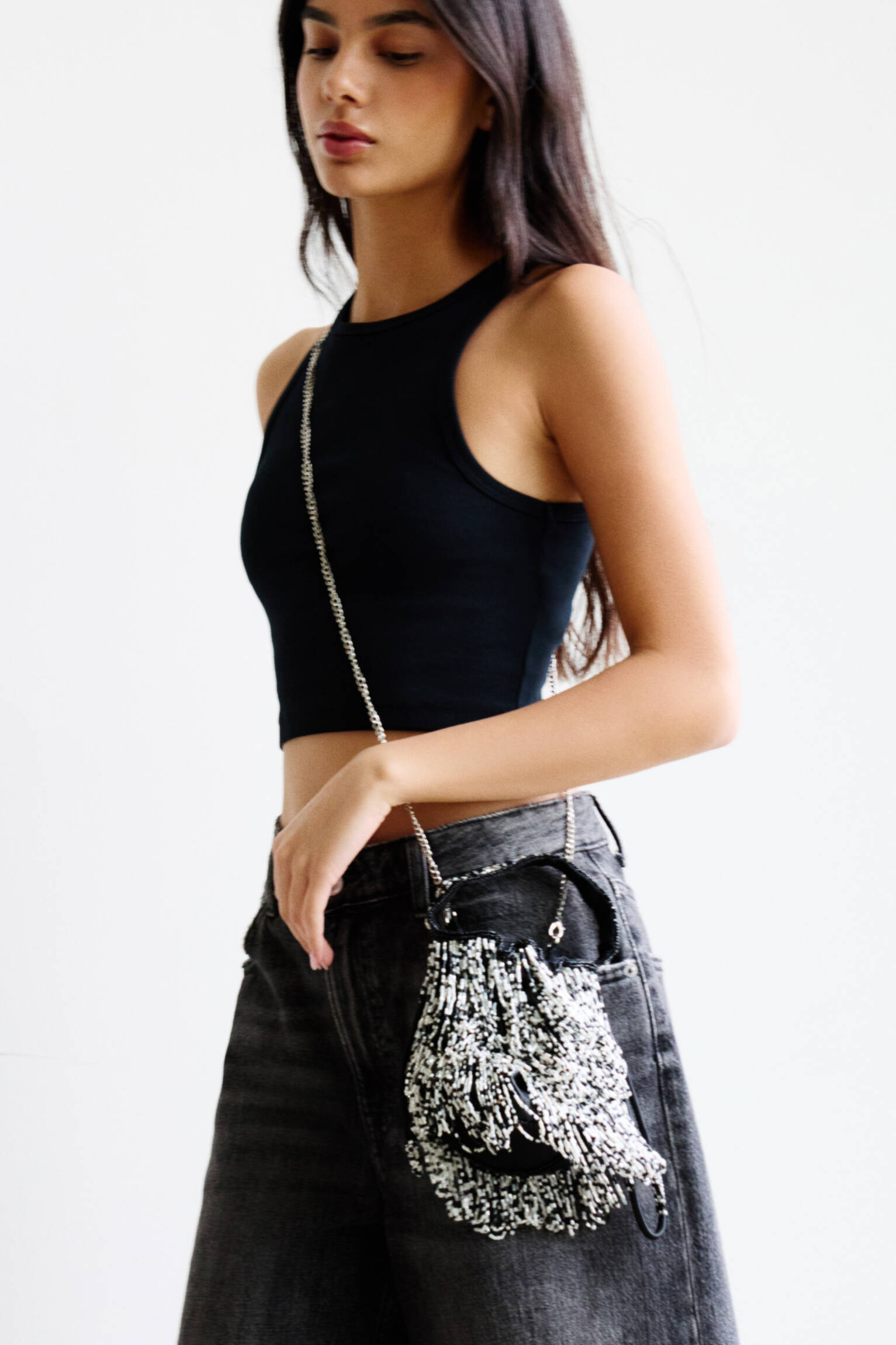 Beaded bucket bag - pull&bear