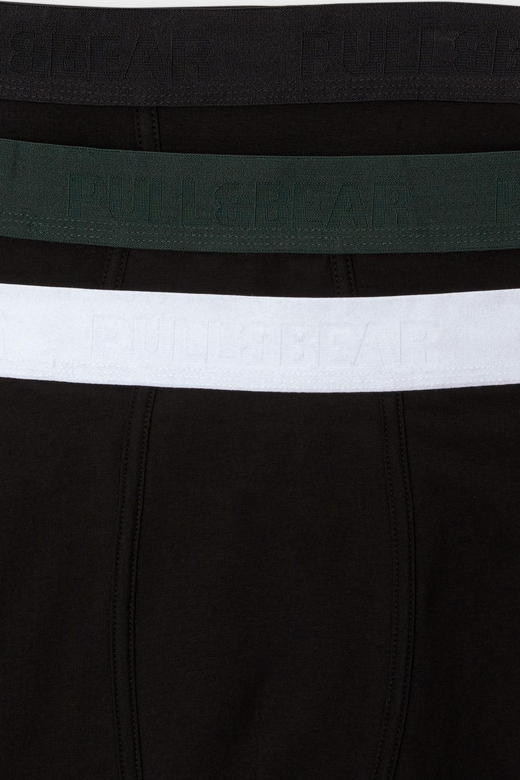 Pull&Bear 3 Pack Boxers In Black, Grey And White